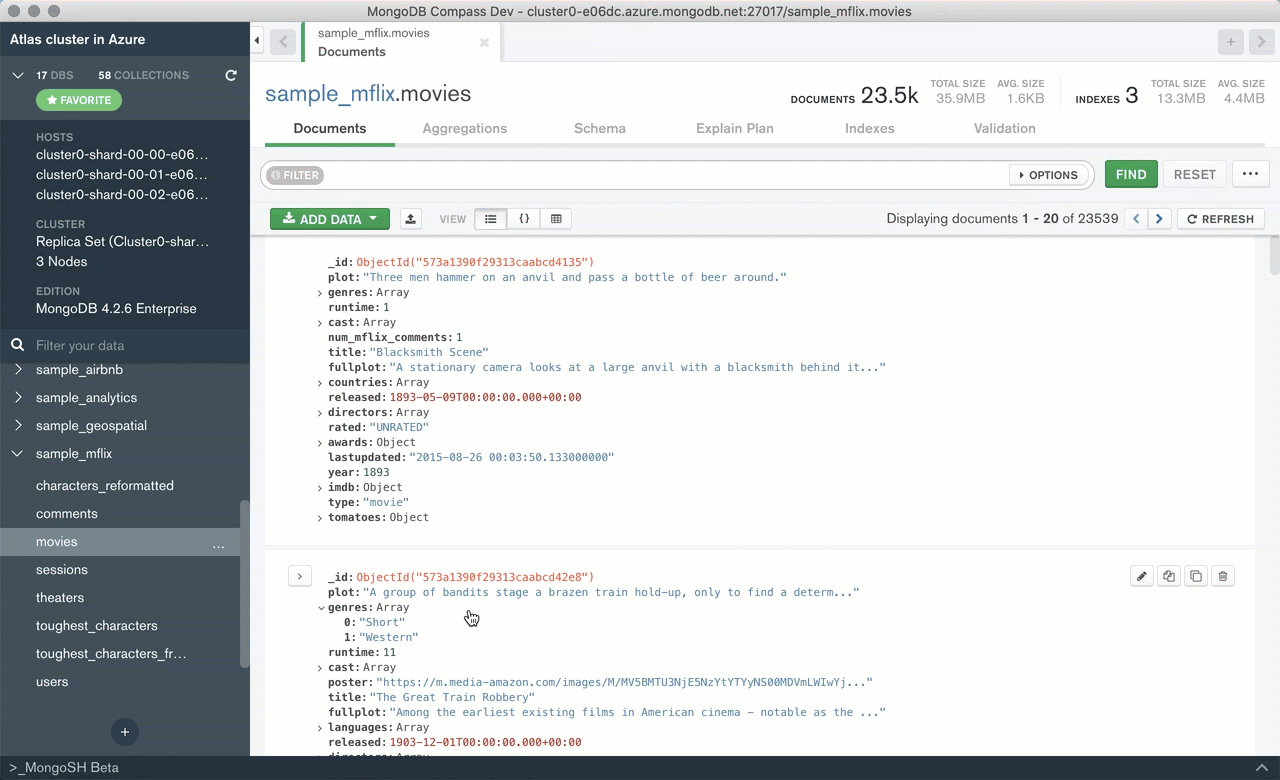 玩转MongoDB：MongoDB可视化工具Compass1.22自带MongoDB Shell - 墨天轮