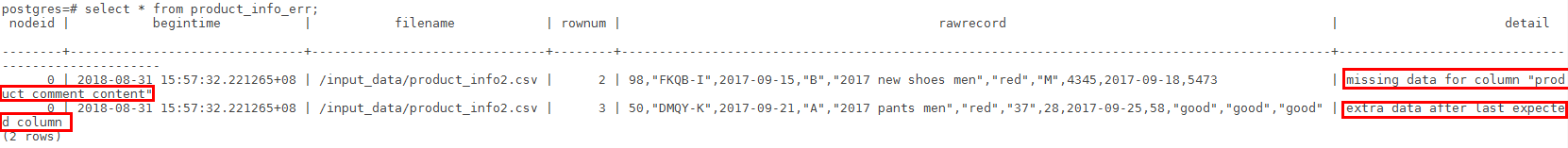 华为GaussDB A GDS远端导数据步骤5：分析和处理错误表中的错误信息 - 墨天轮