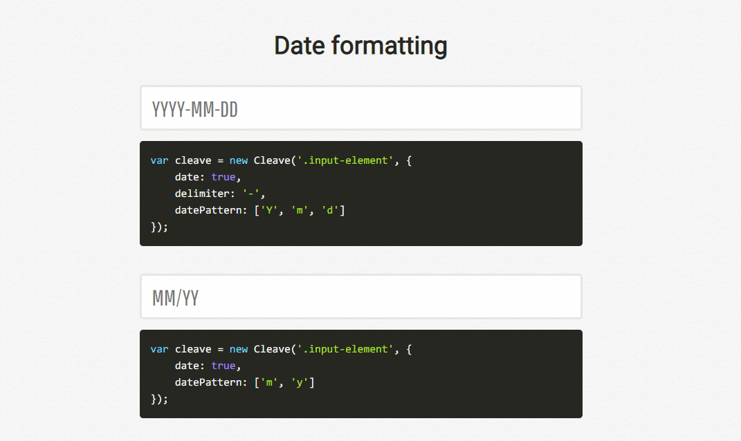 Web表单开发之实时格式化显示——Cleave.js - 墨天轮